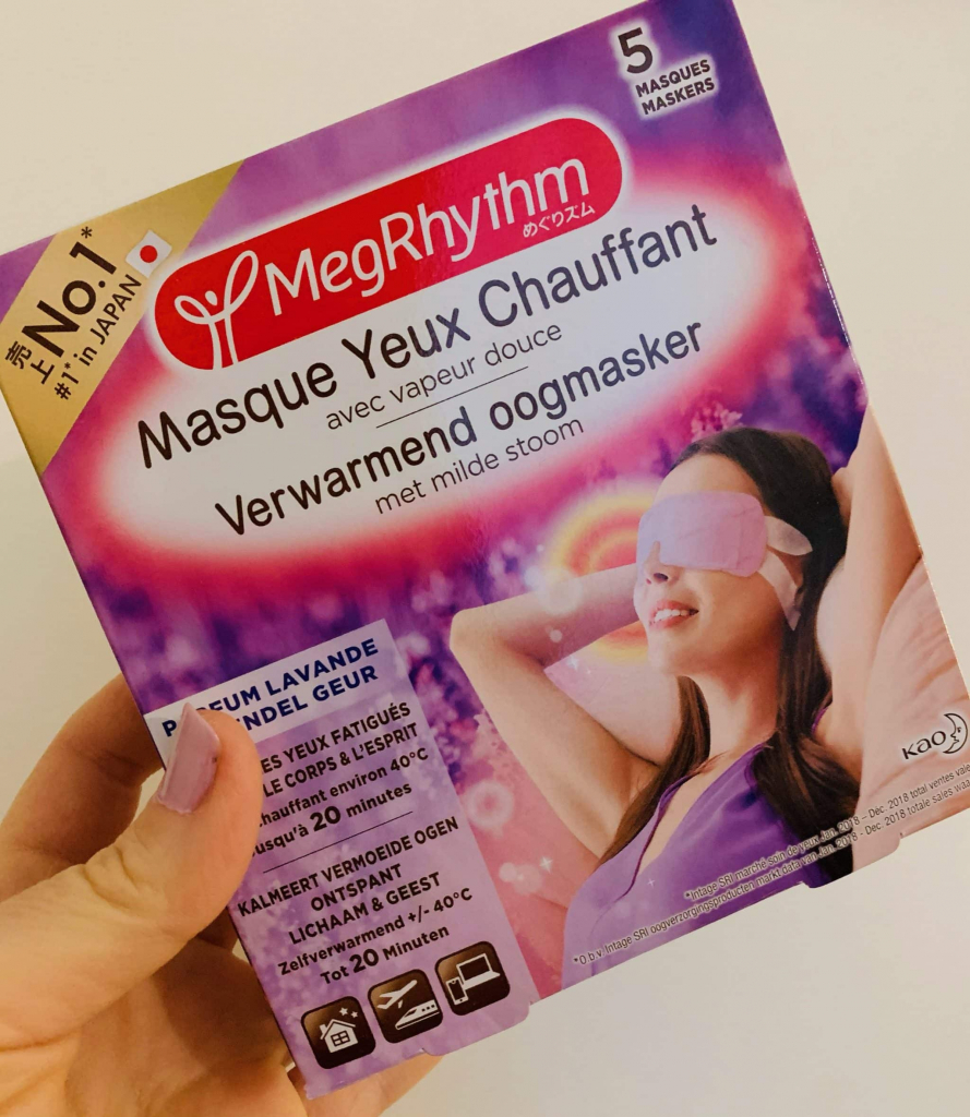 zoom sur le masque yeux chauffant Megrhythm
