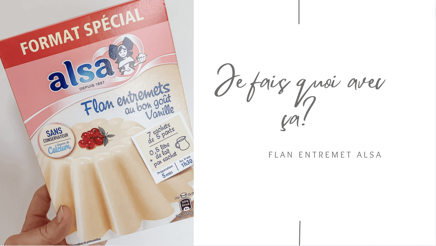 Une idée de recette simple avec la préparation flan entremets Alsa